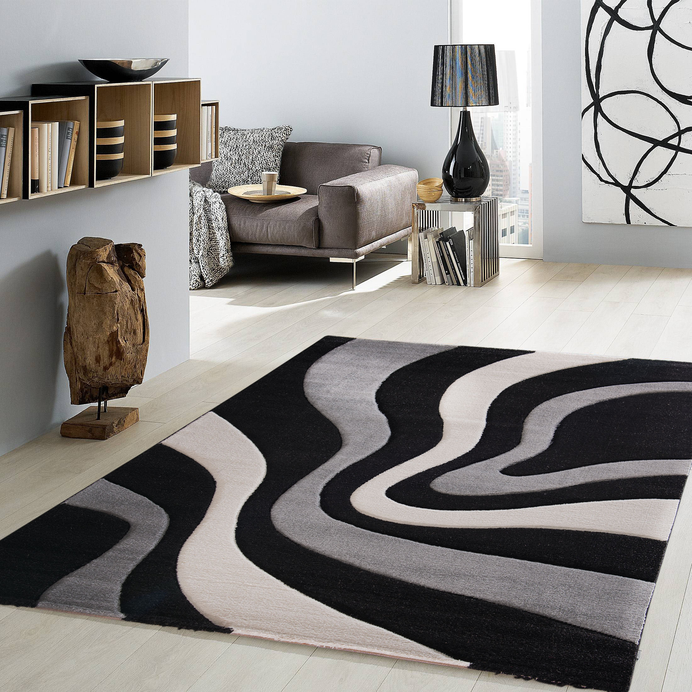 Carmen - Designer-Teppich von Kibek in Grau