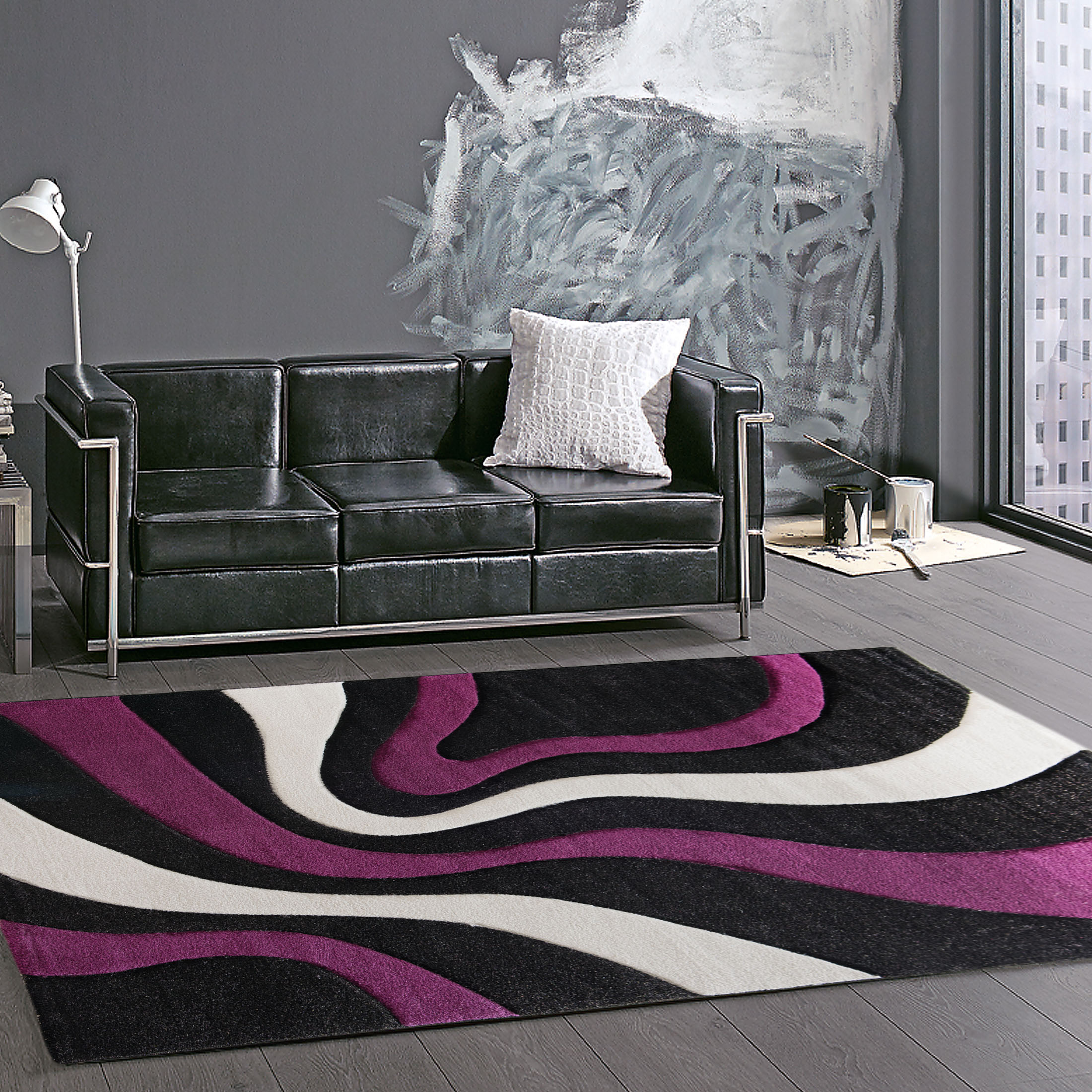 Carmen - Designer-Teppich von Kibek in Lila