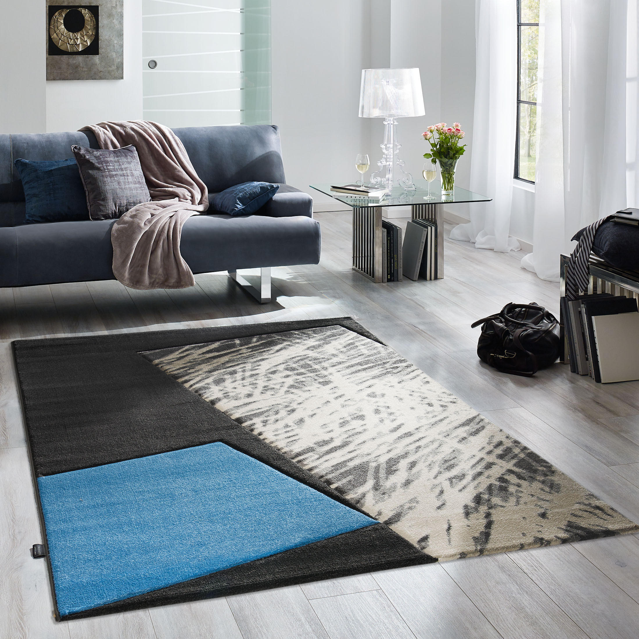 Cosko - Designer-Teppich von Kibek in Grau