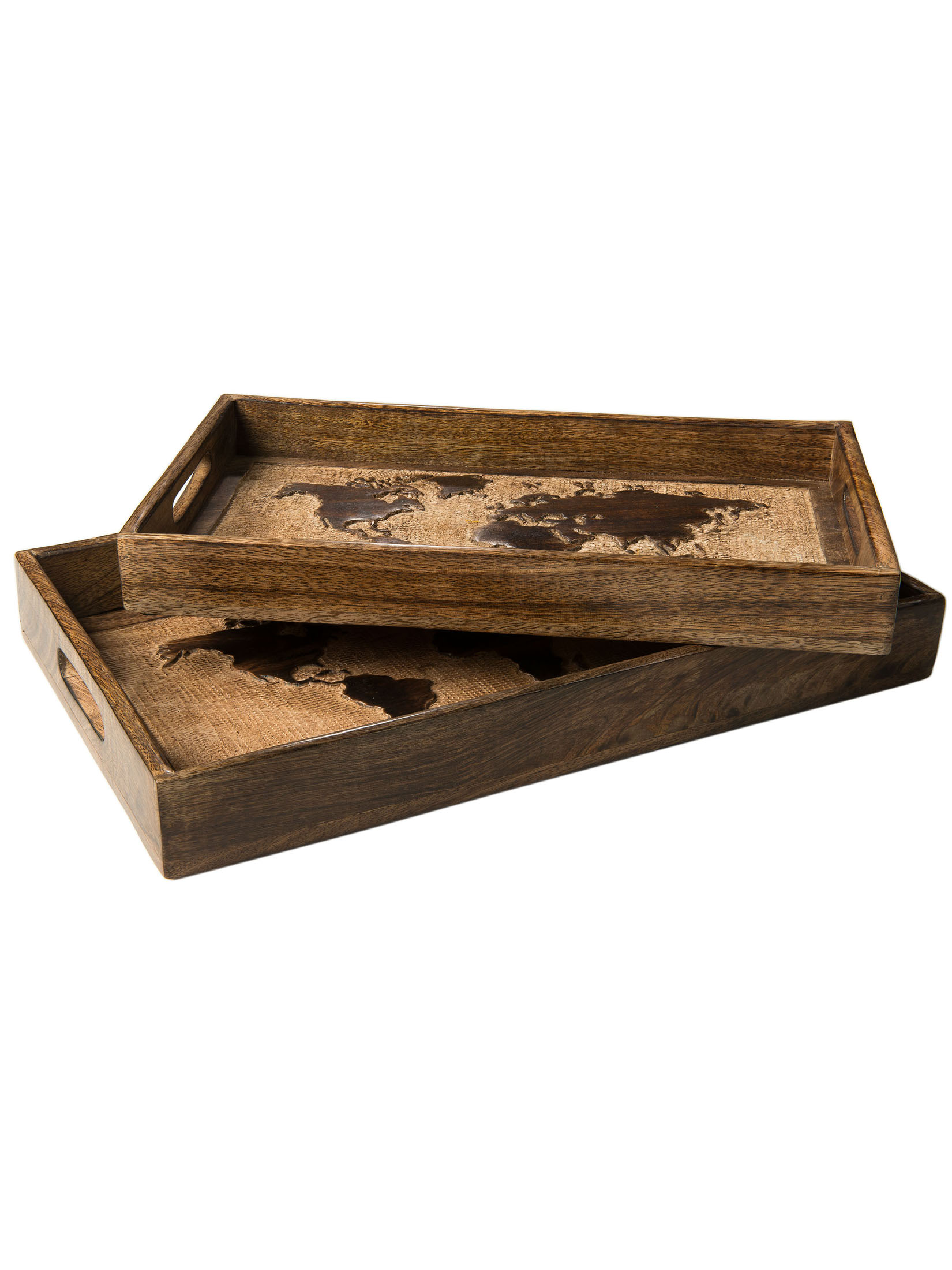 World Map Tray | Braun | ca. 28 x 43 x 5,0 cm | 2099640003