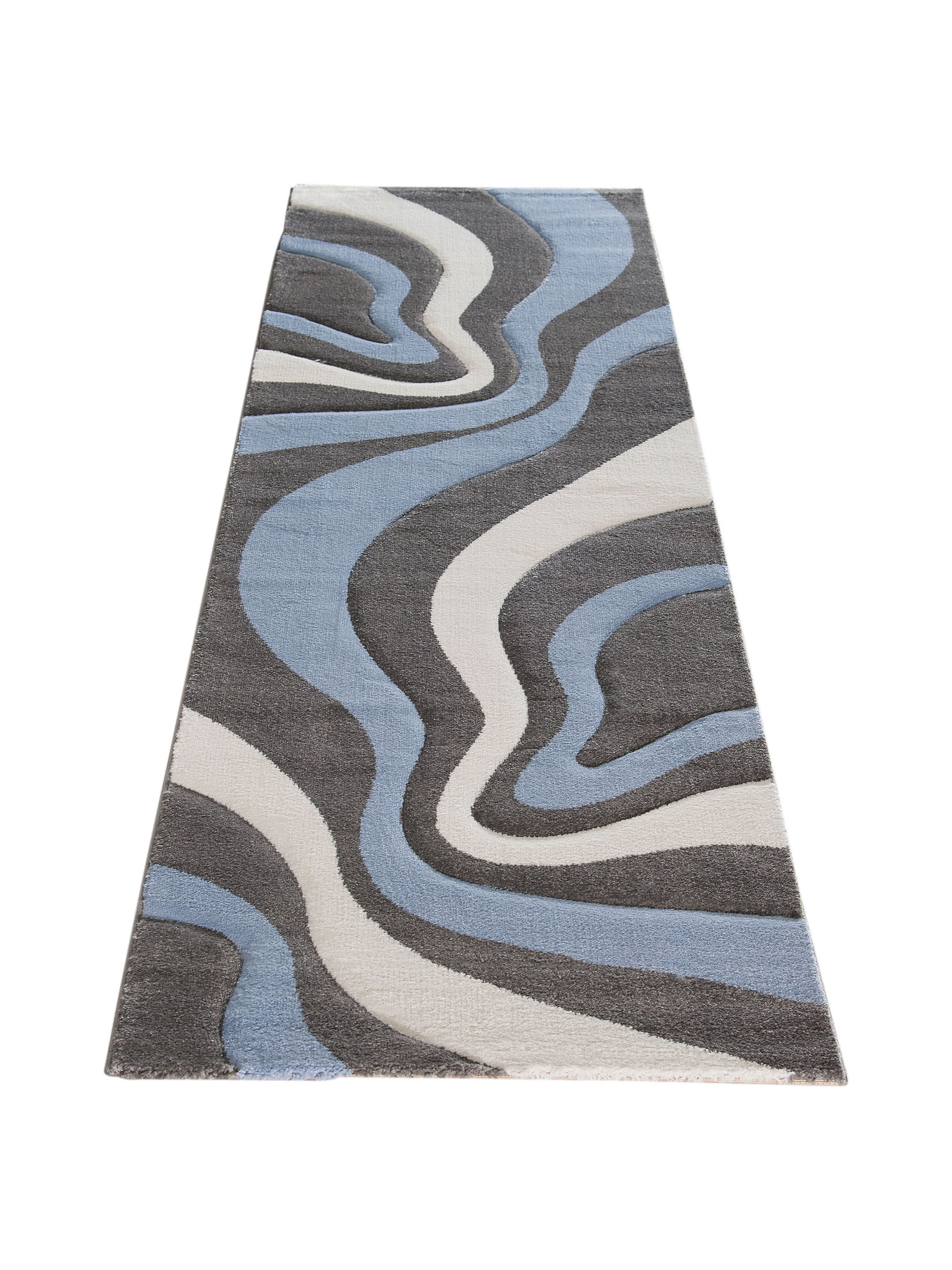 Carmen - Designer-Teppich von Kibek in Blau