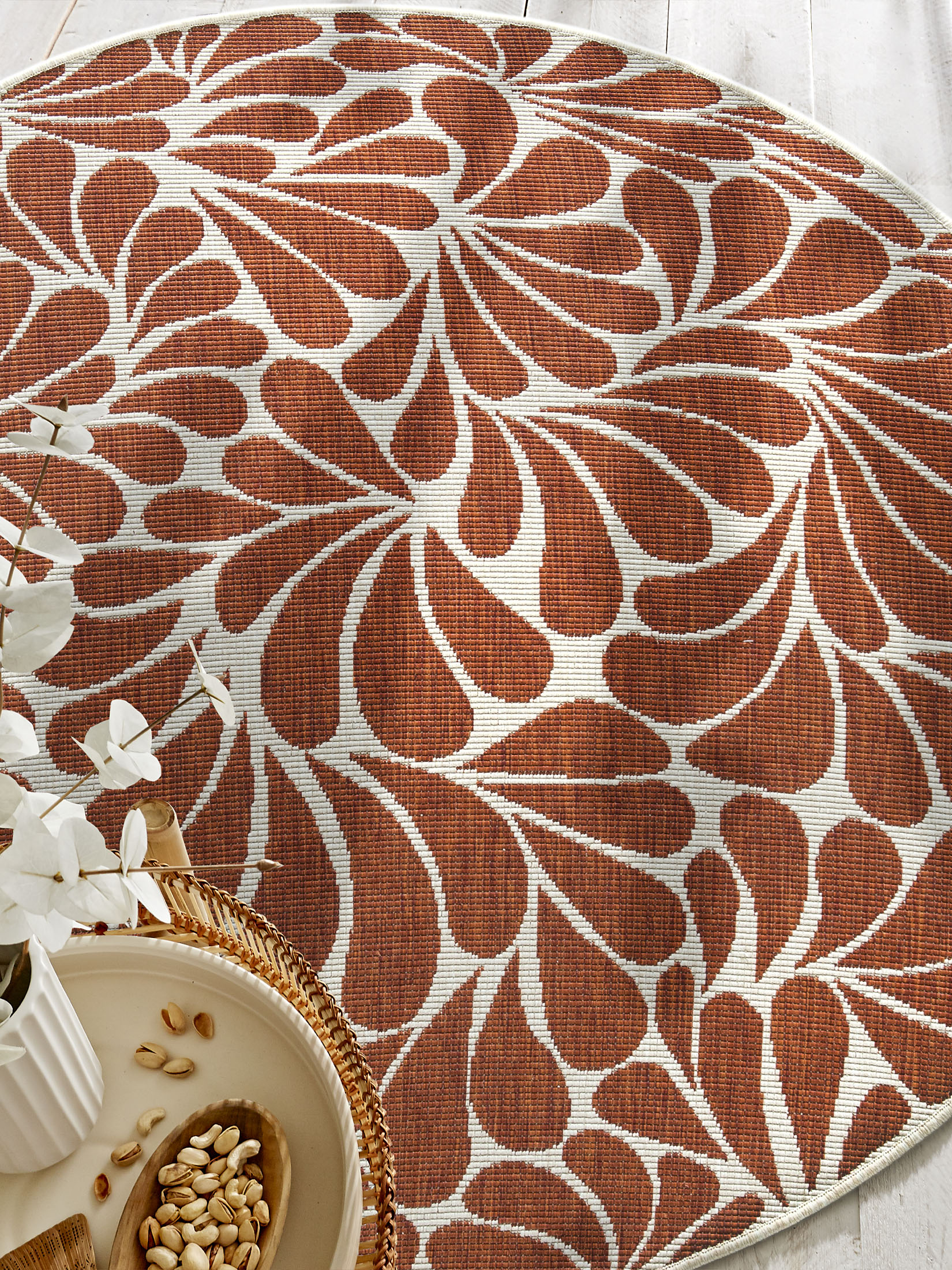 Outdoor-Teppich von Kibek - Palancar in Rot, 120 cm rund