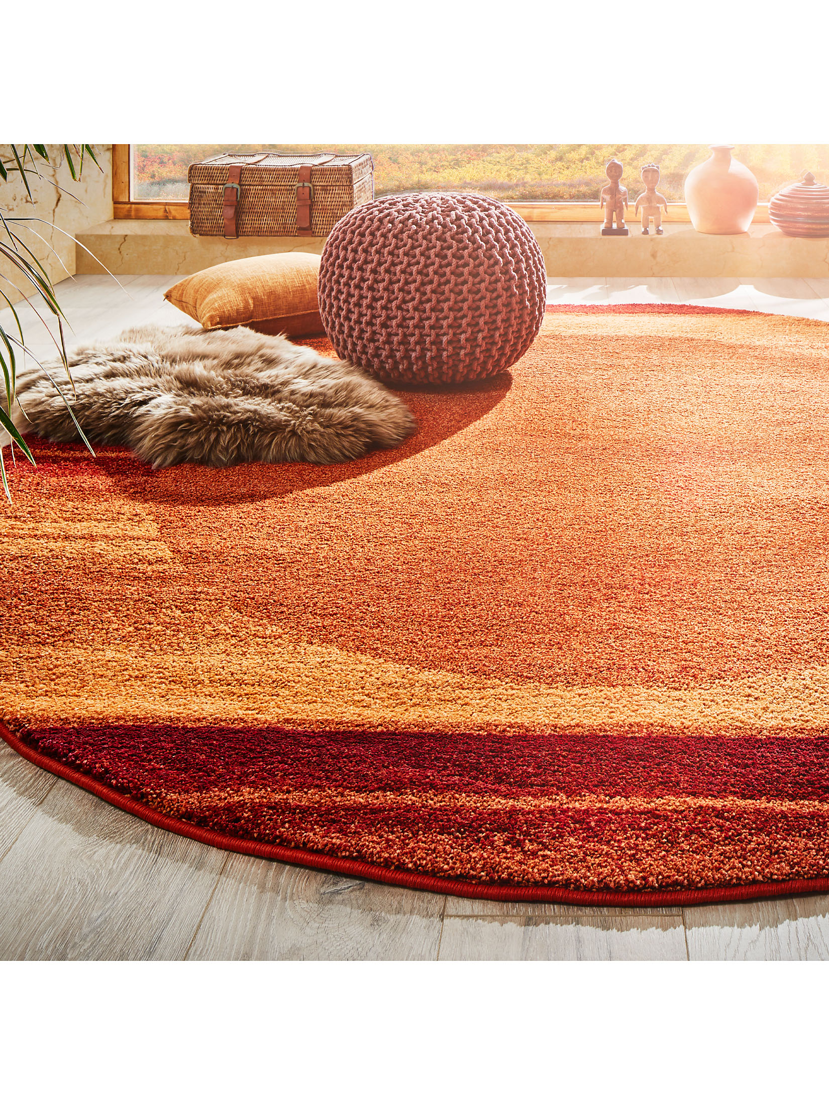 Night Life - Designer-Teppich von Kibek in Orange