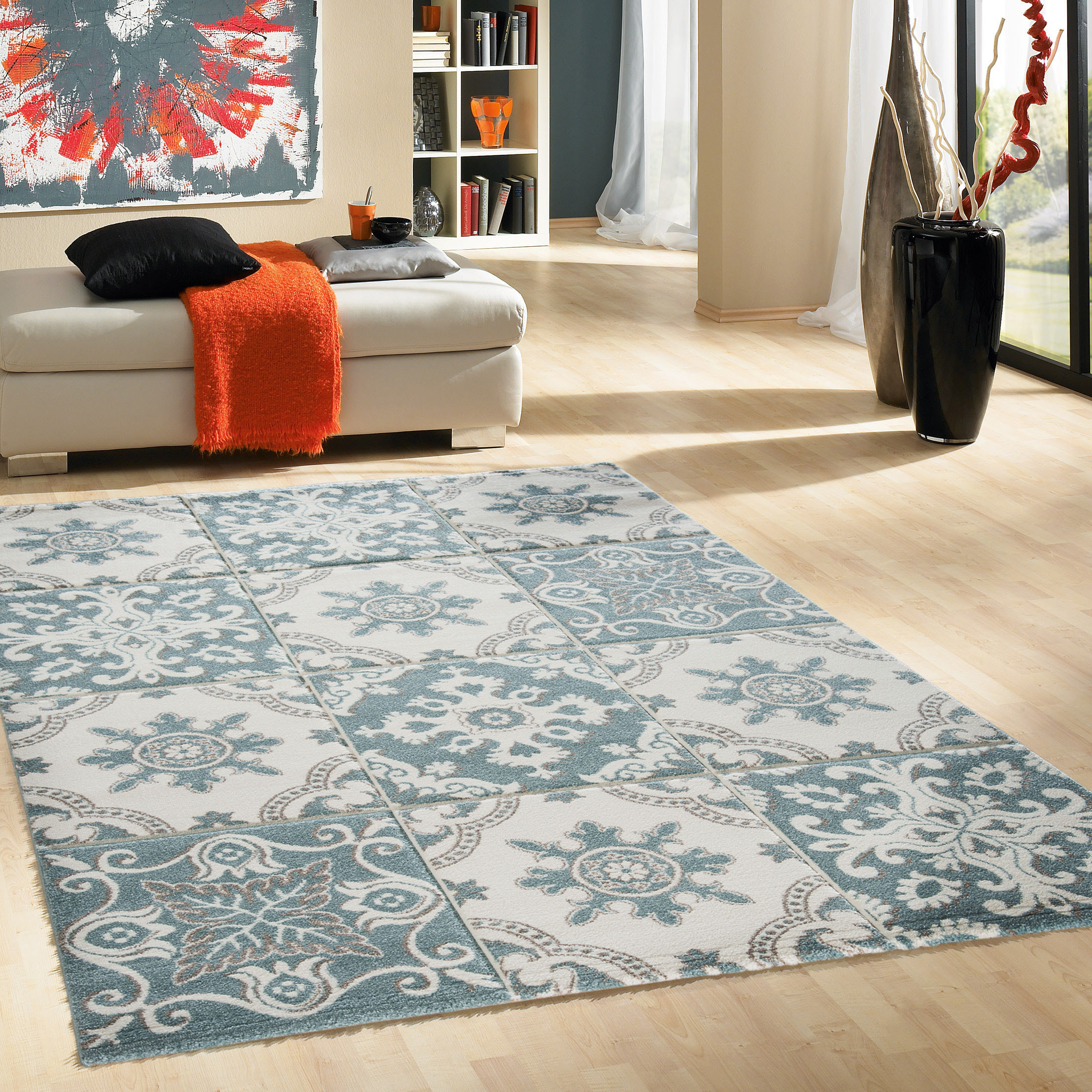 Tiffany - Designer-Teppich von Kibek in Blau