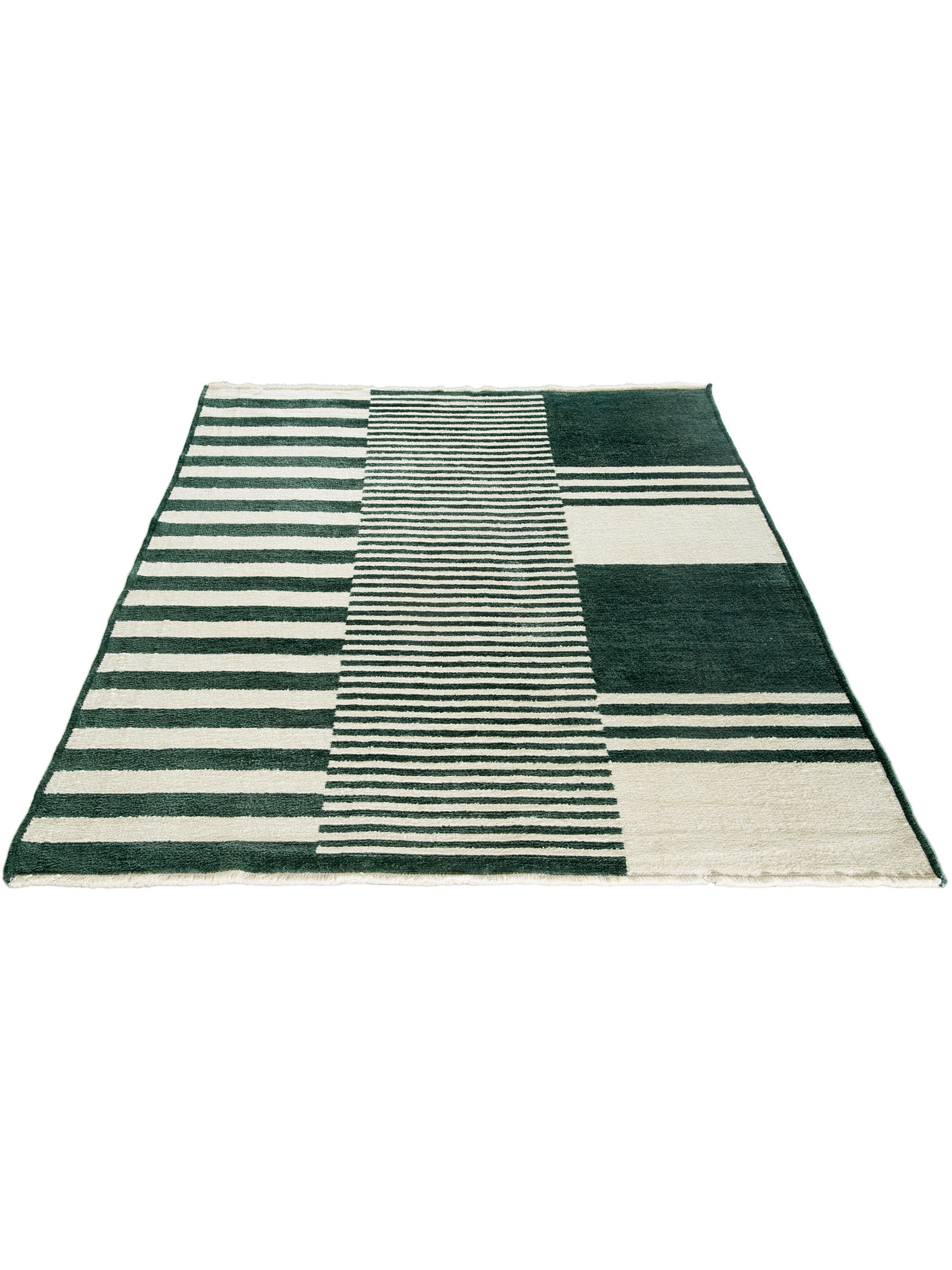 Moderner Teppich von Kibek - Raya in Grün, 160 x 230 cm