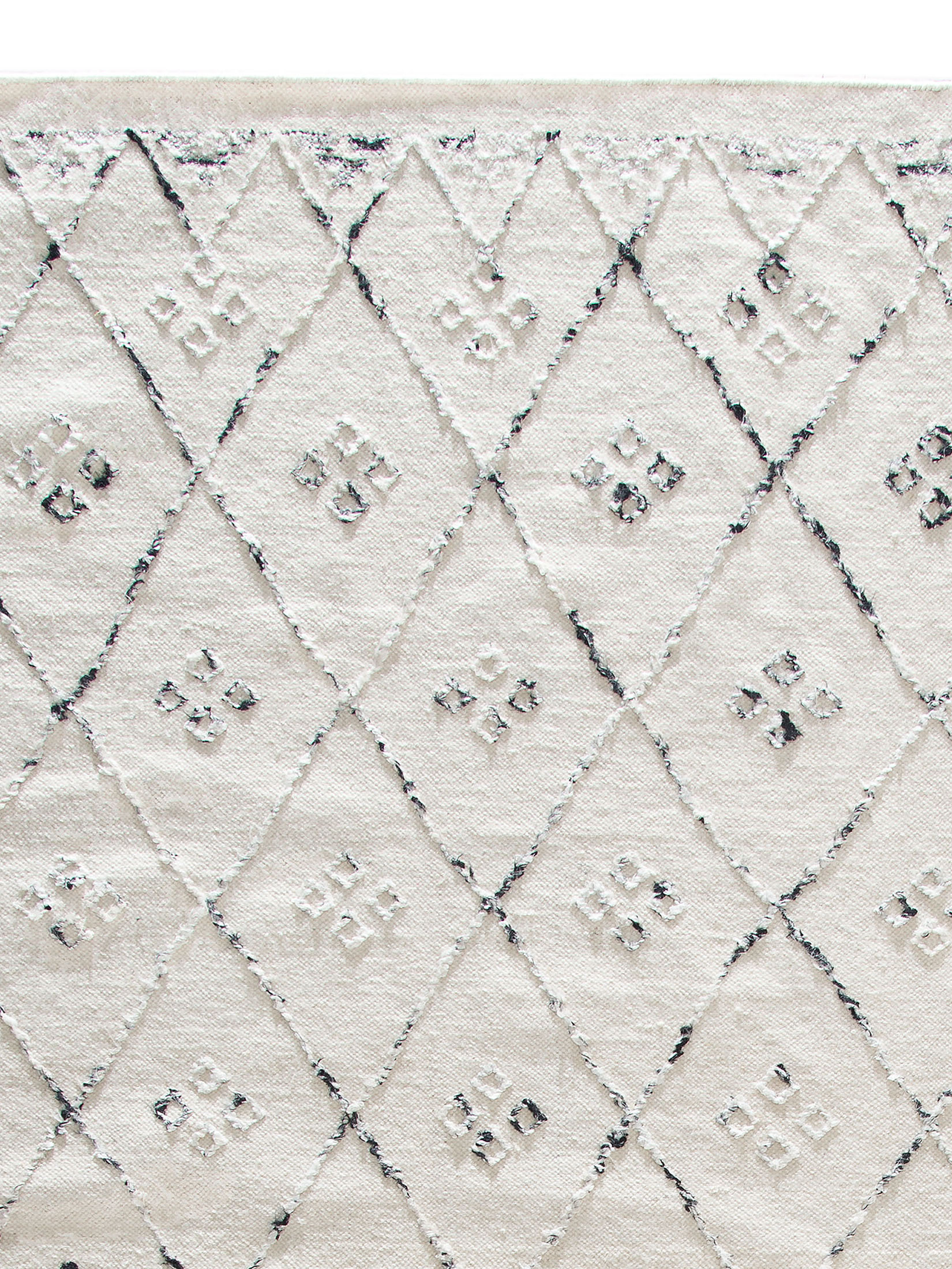 Udani - Kelim-Teppich von Kibek in Weiß