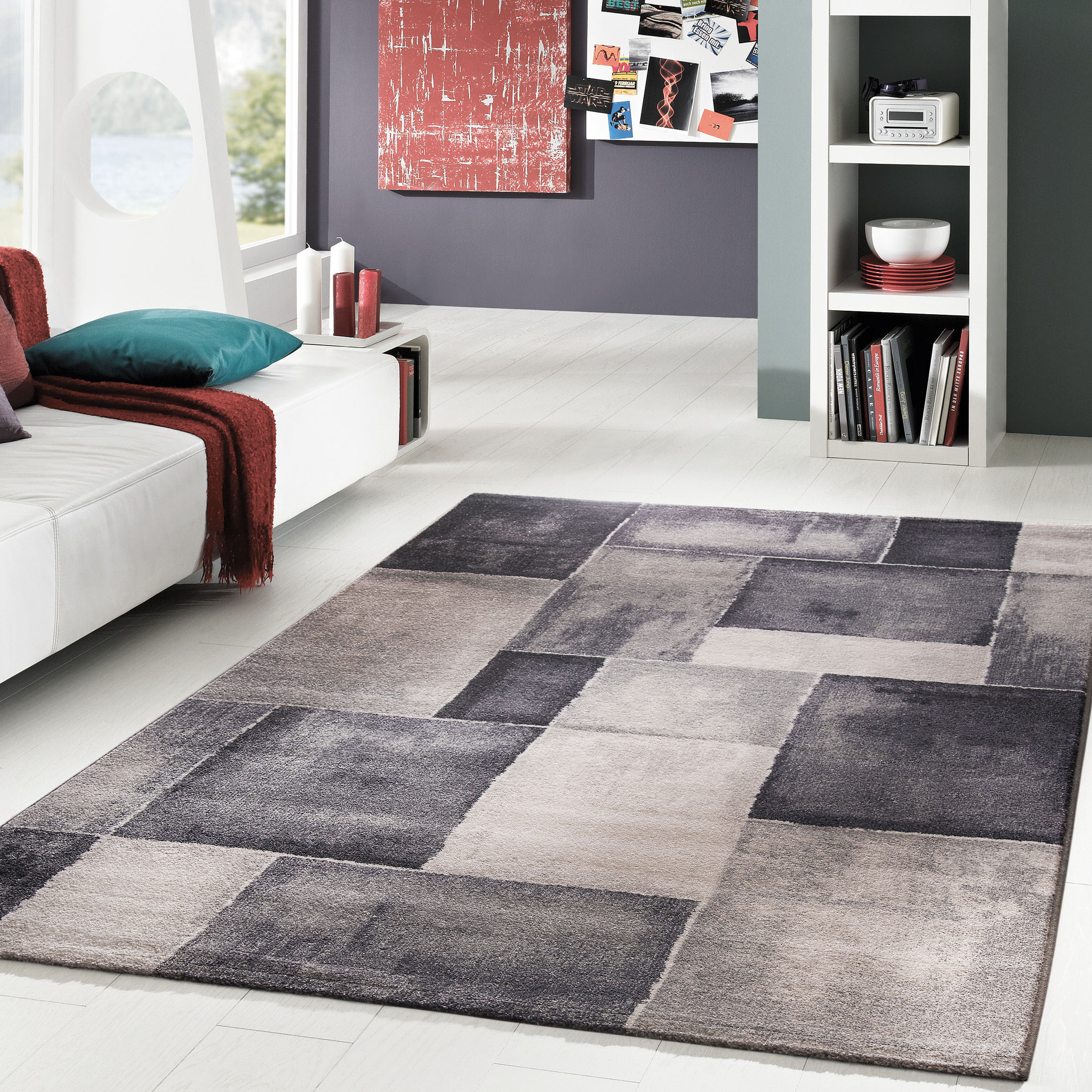 Efect - Designer-Teppich von Kibek in Grau