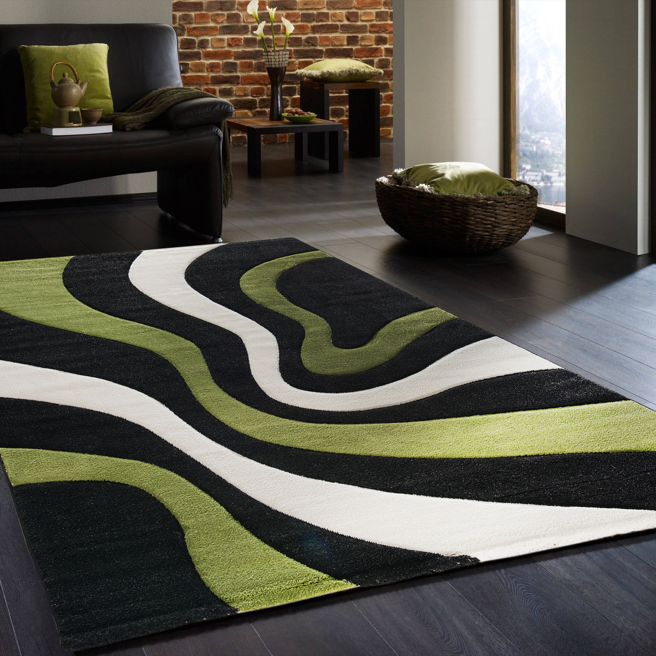 Carmen - Designer-Teppich von Kibek in Grün