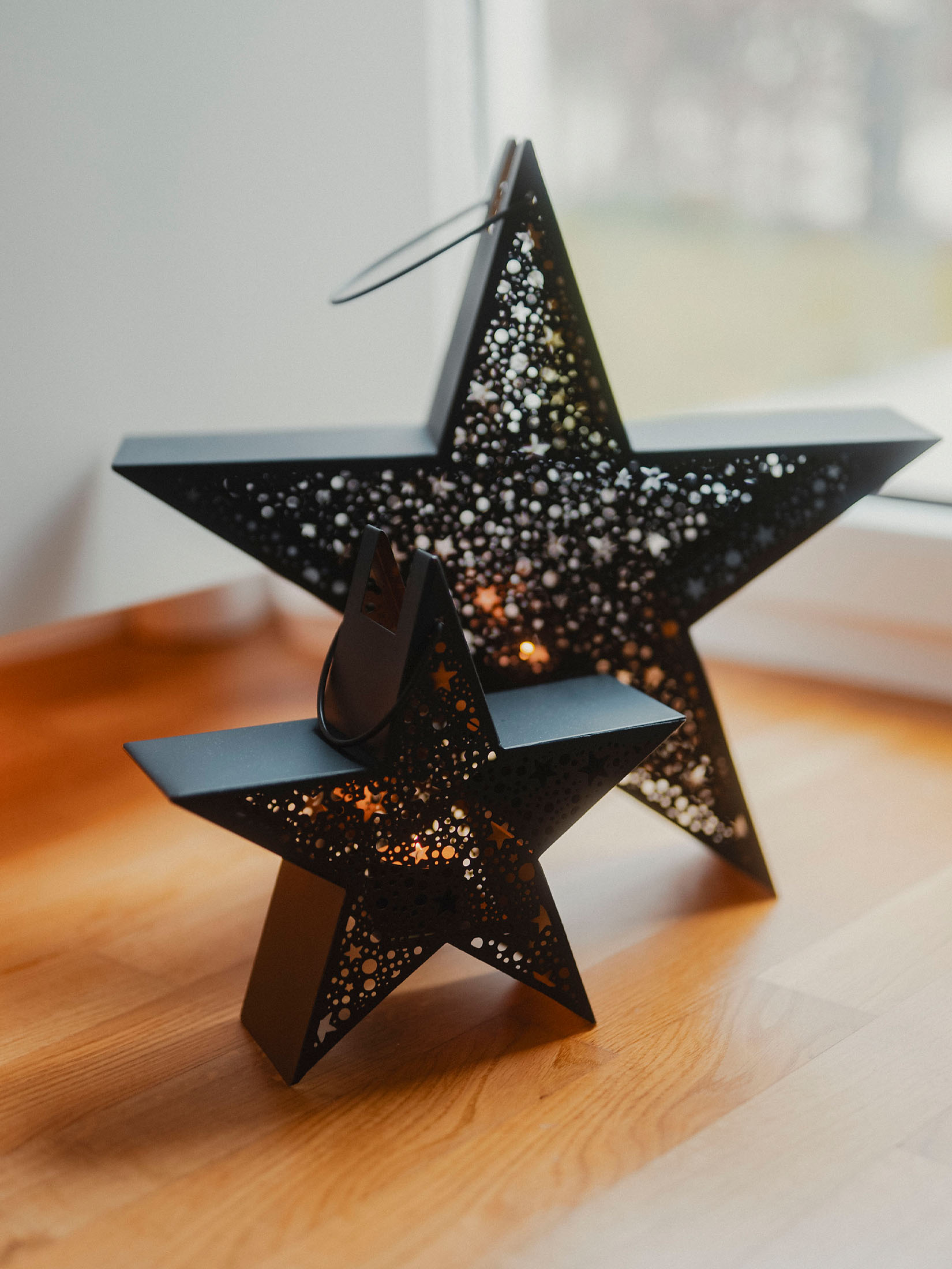 Laterne von Kibek - Mandao in Schwarz, 14 x 41 x 39 cm