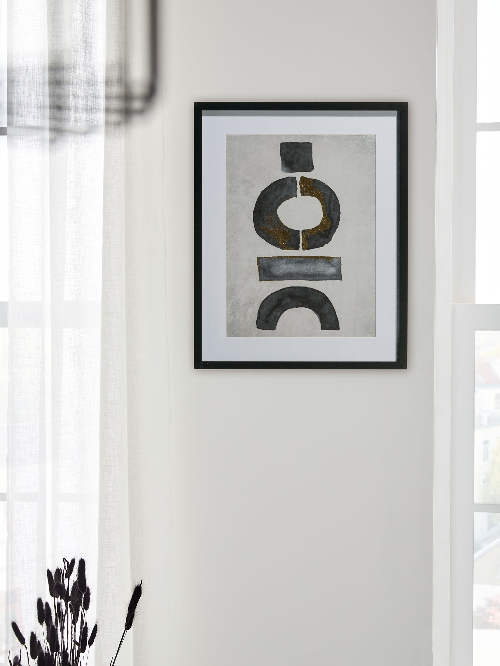 Bild von Kibek - Posita in Schwarz, 40 x 50 cm