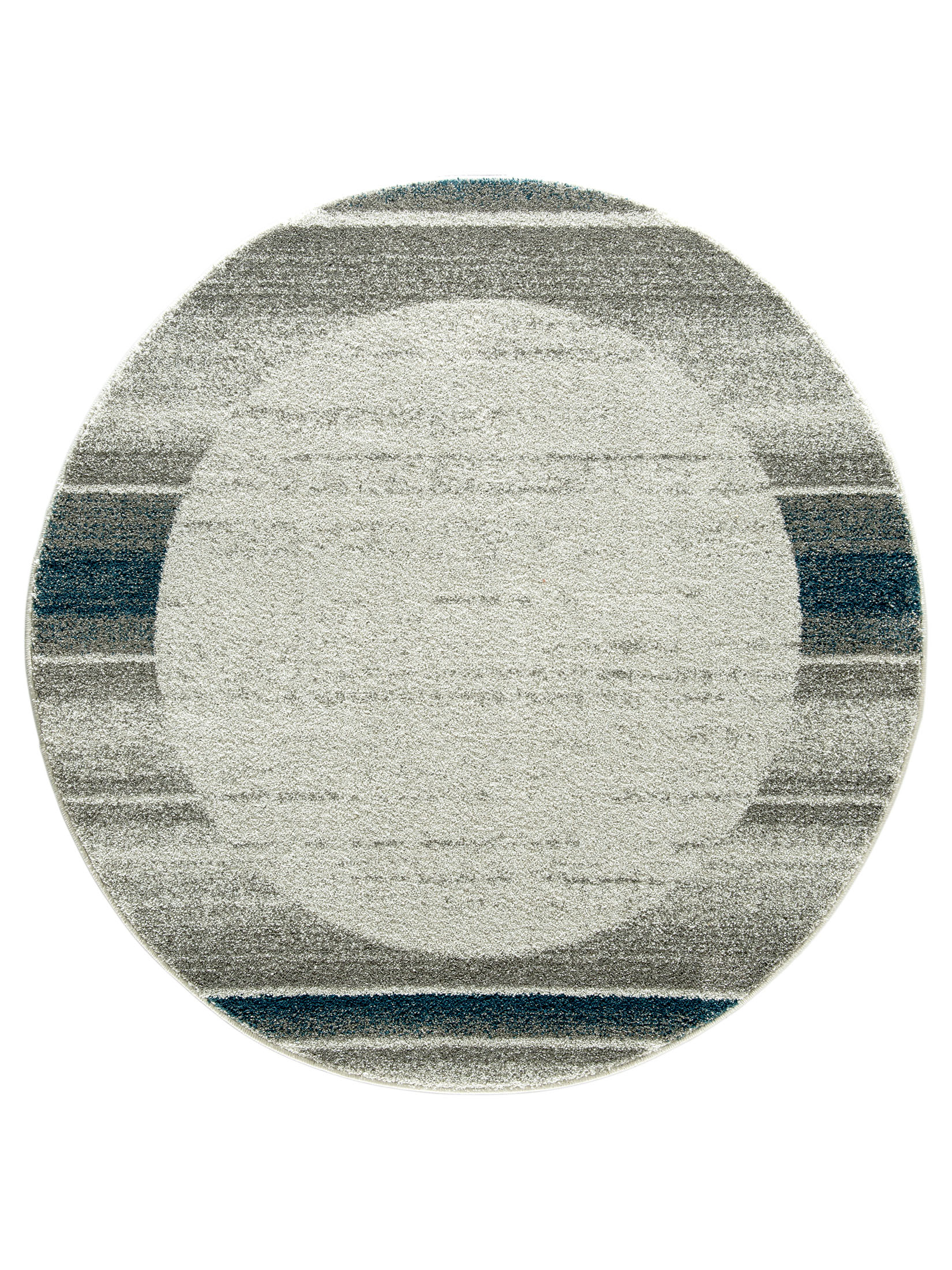 Moderner Teppich von Kibek - Night Life in Blau, 120 cm rund