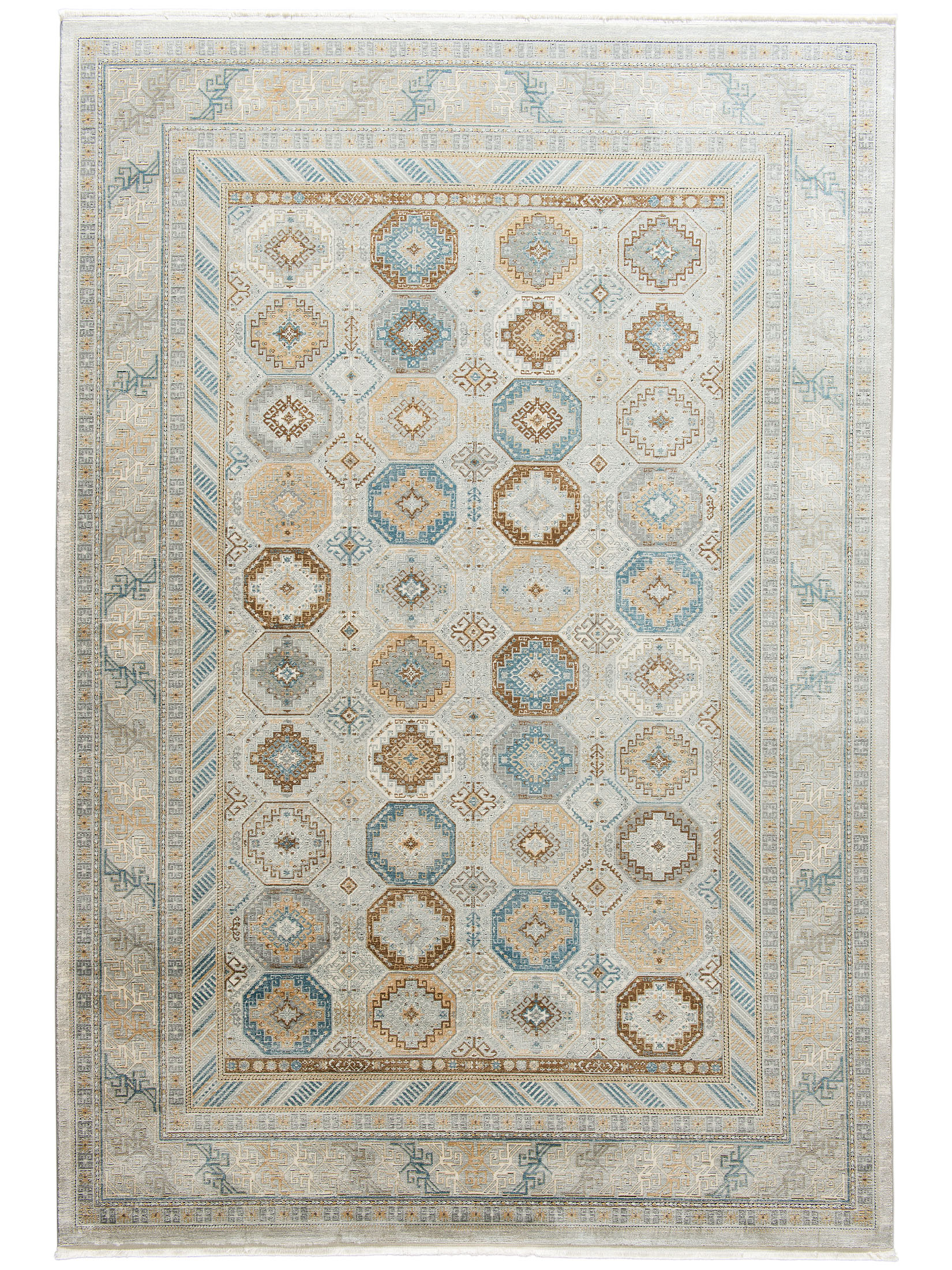 Vintageteppich von Kibek - Kayseri in Blau, 140 x 200 cm