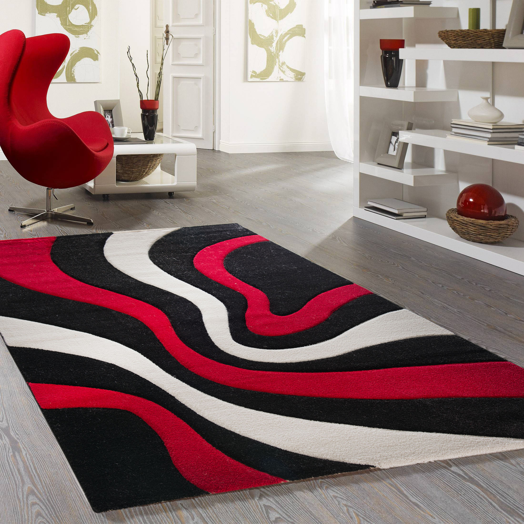 Carmen - Designer-Teppich von Kibek in Rot