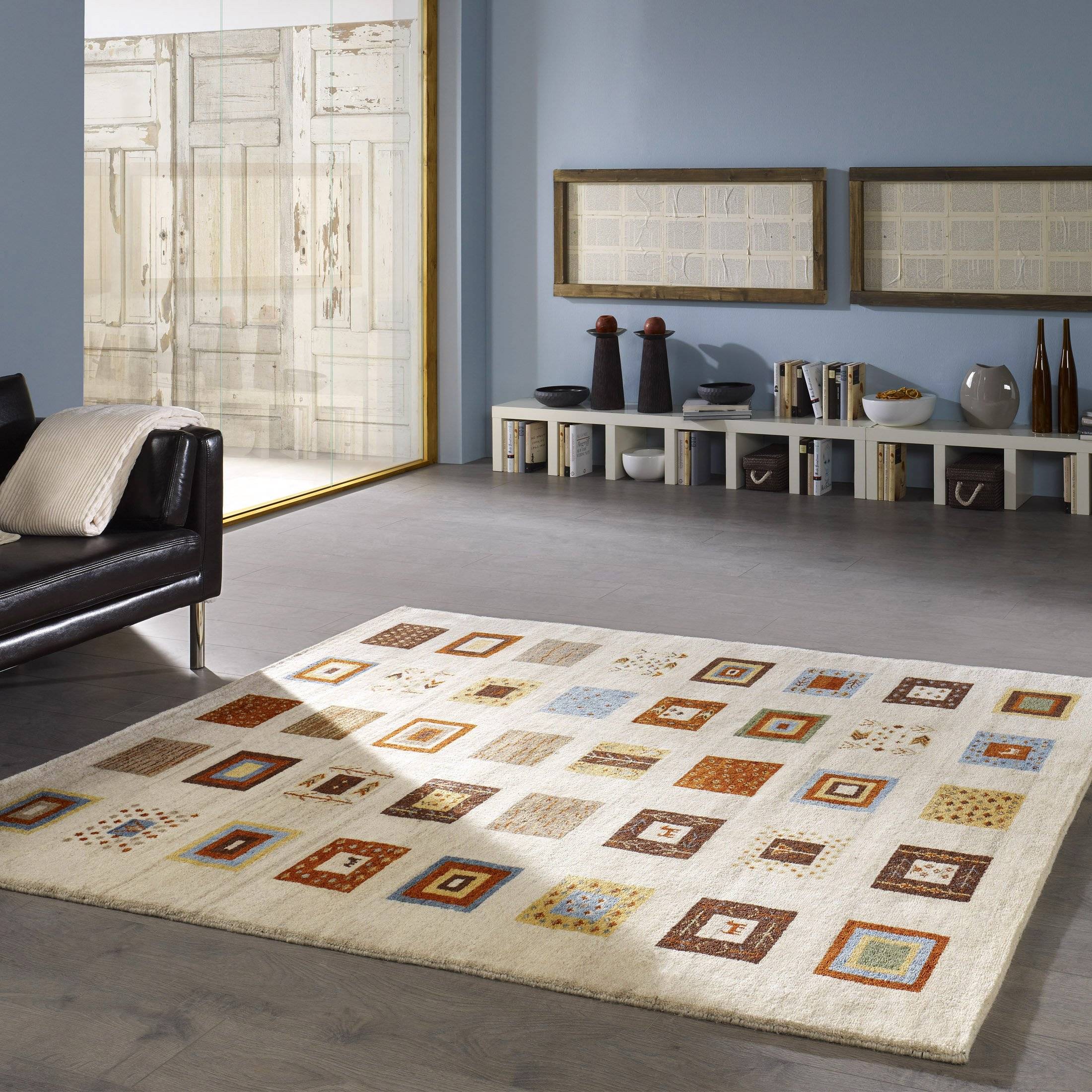 Gabbeh-Teppich von Kibek - Camposa Design in Creme, 200 x 300 cm