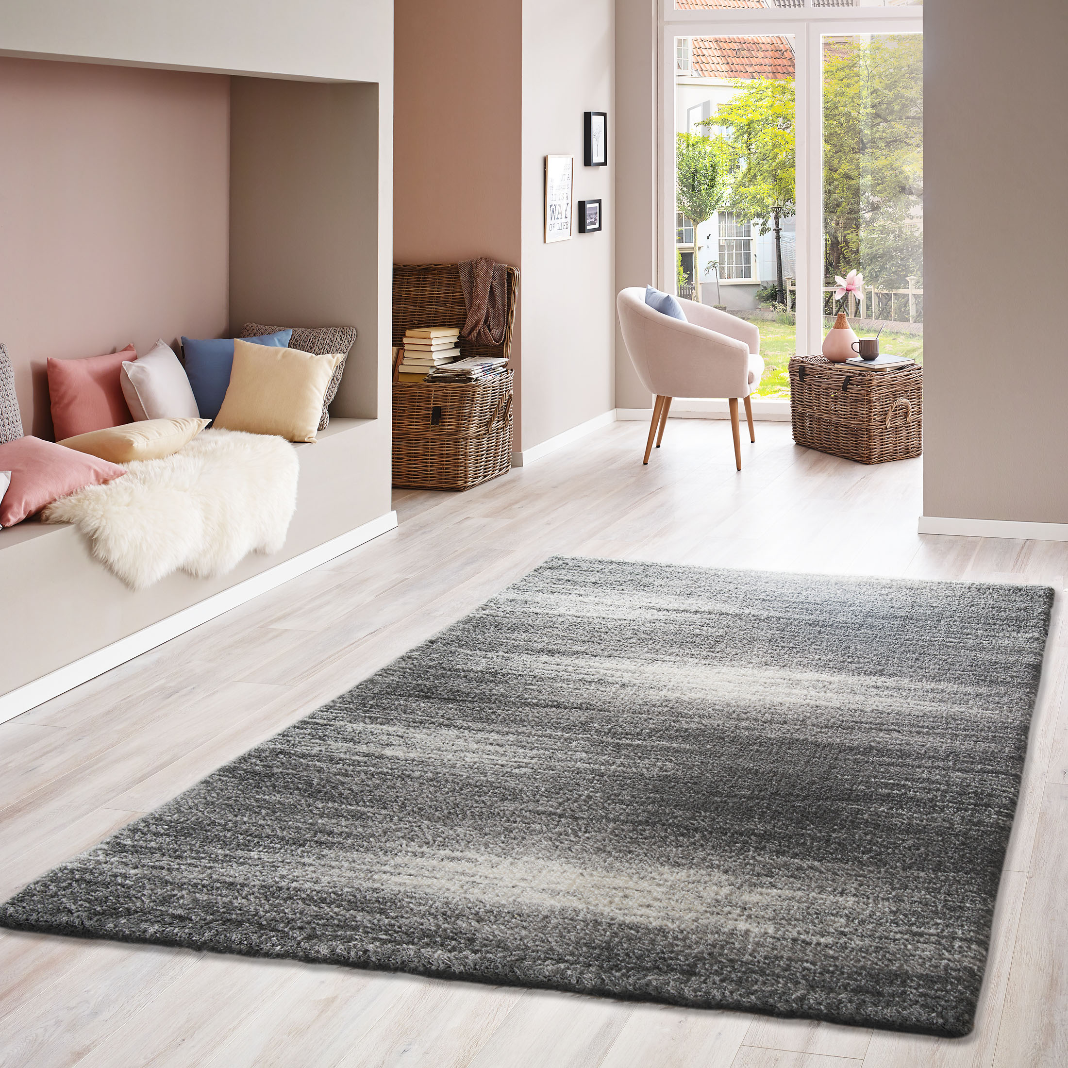 Moonlight - Designer-Teppich von Kibek in Grau