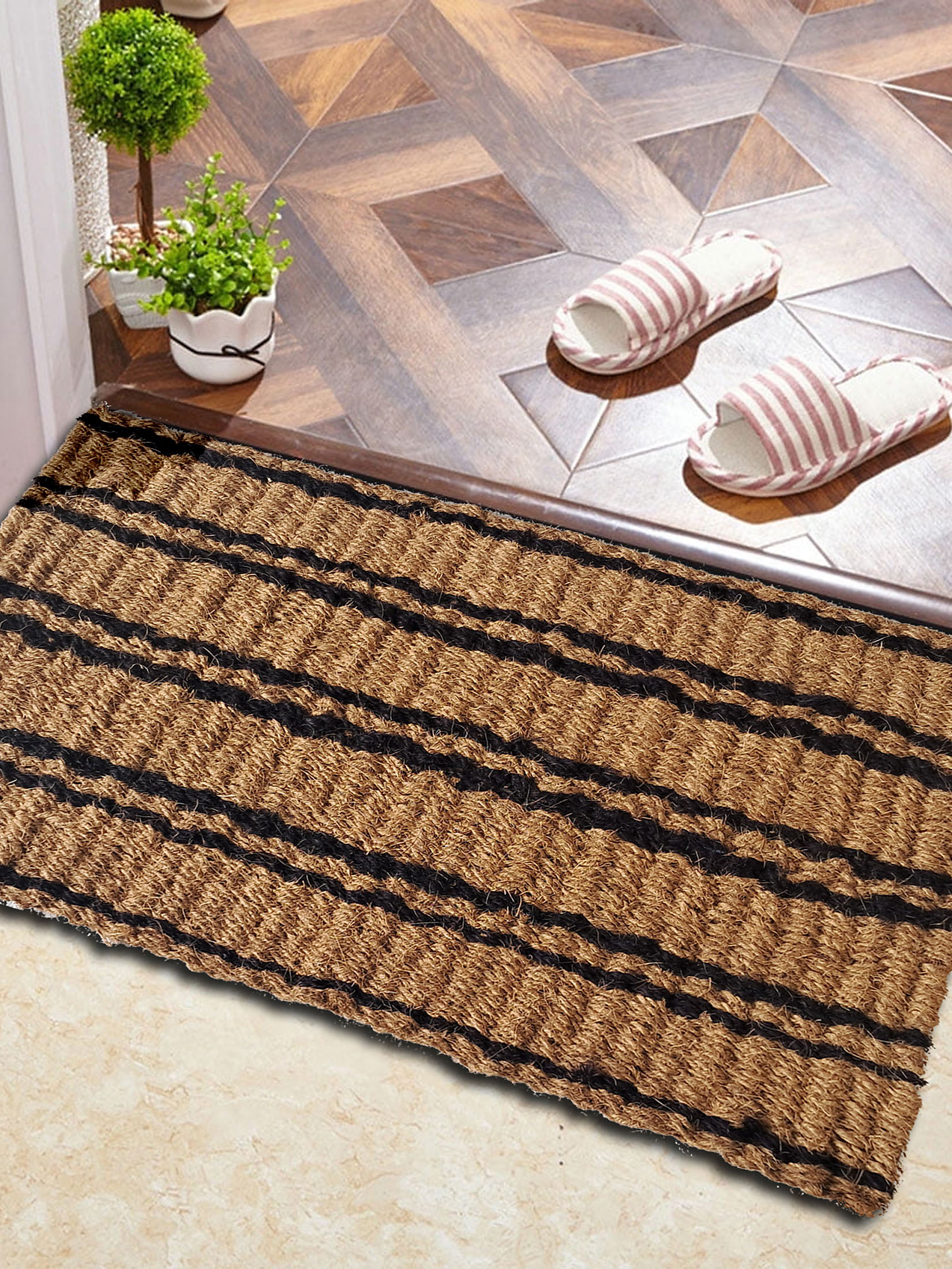 Fußmatte von Kibek - Basai in Braun, 45 x 75 cm