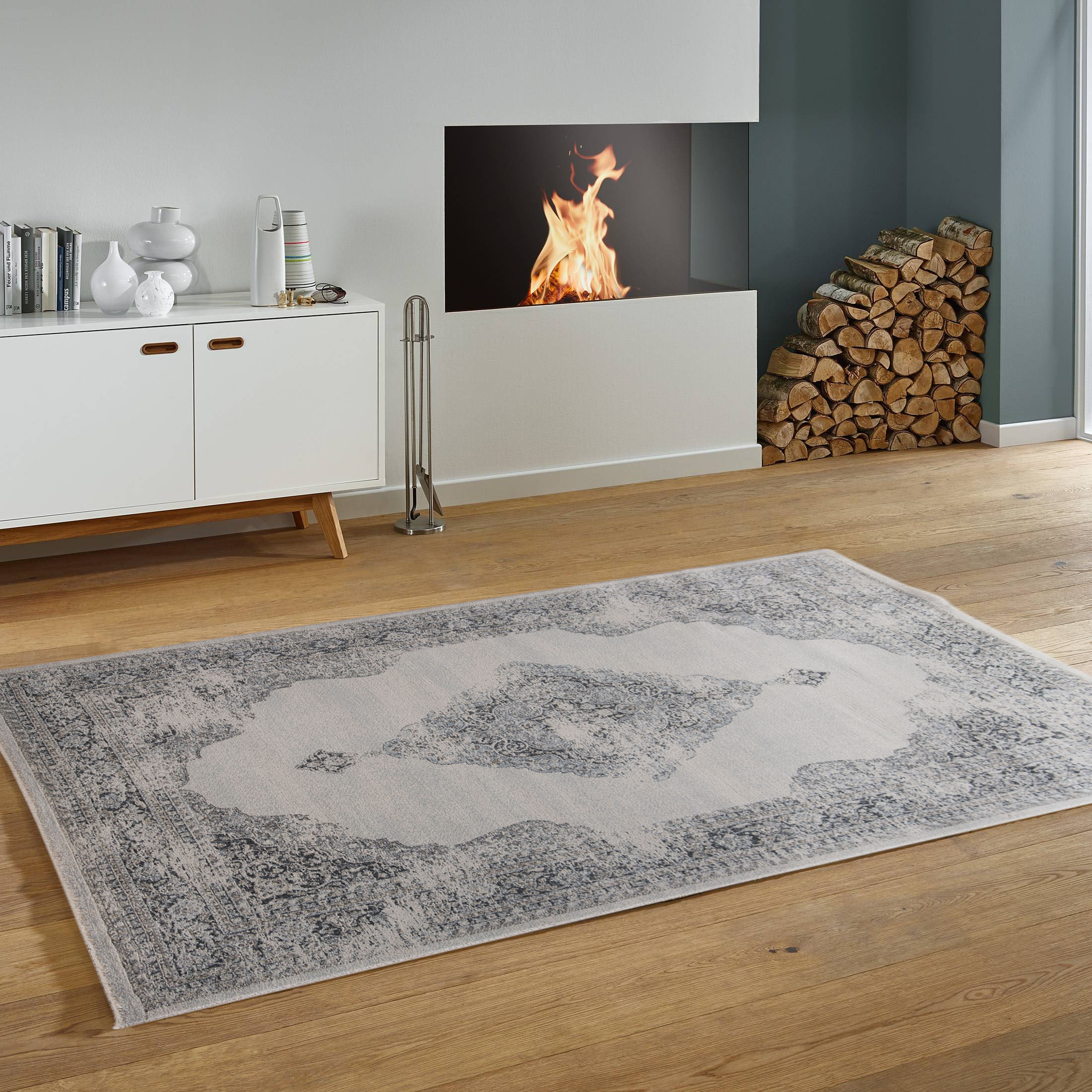 Stirling - Designer-Teppich von Kibek in Grau