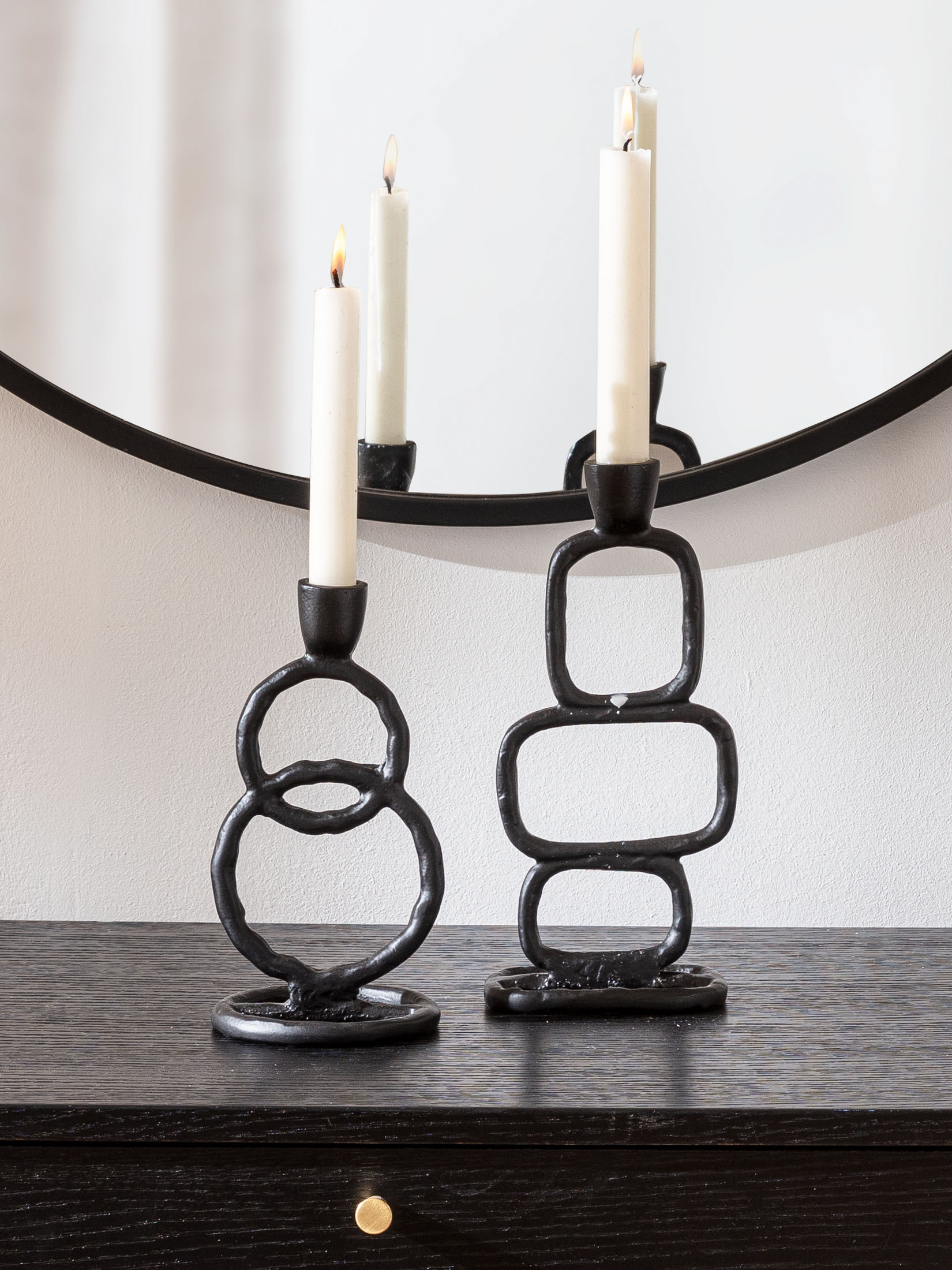 Dekoobjekt von Kibek - Marow in Schwarz, 10 x 10 x 19 cm