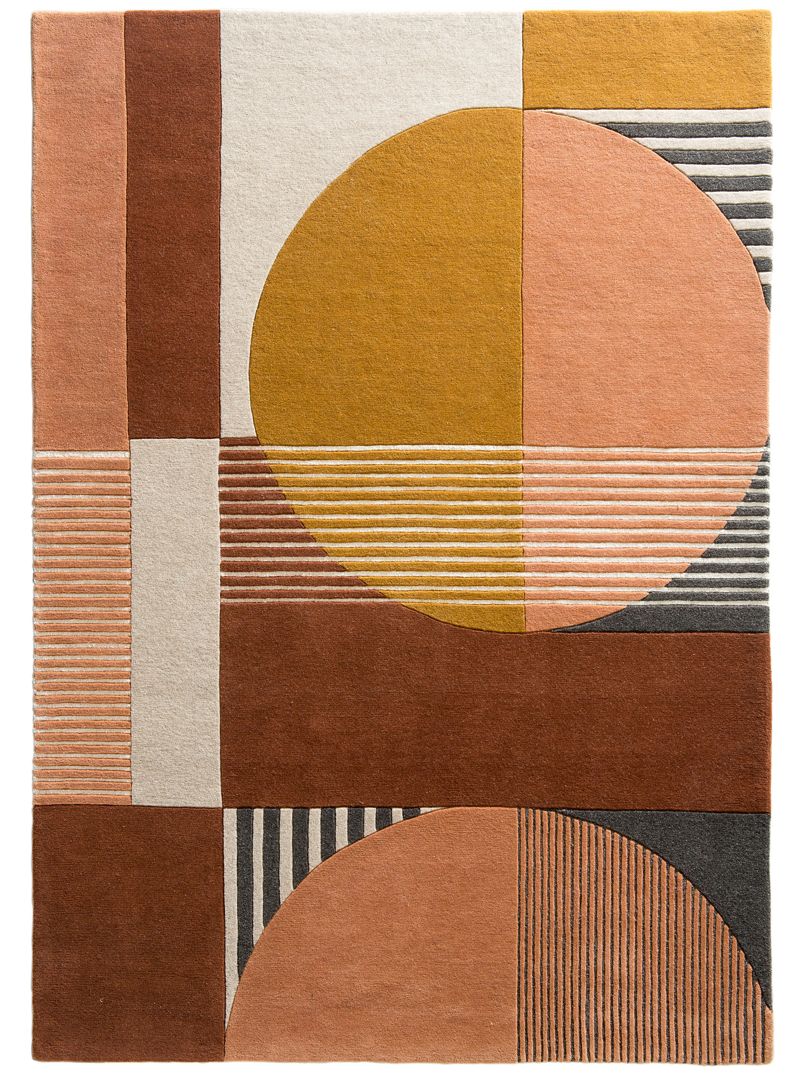 Moderner Teppich von Kibek - Cesena in Orange, 70 x 140 cm