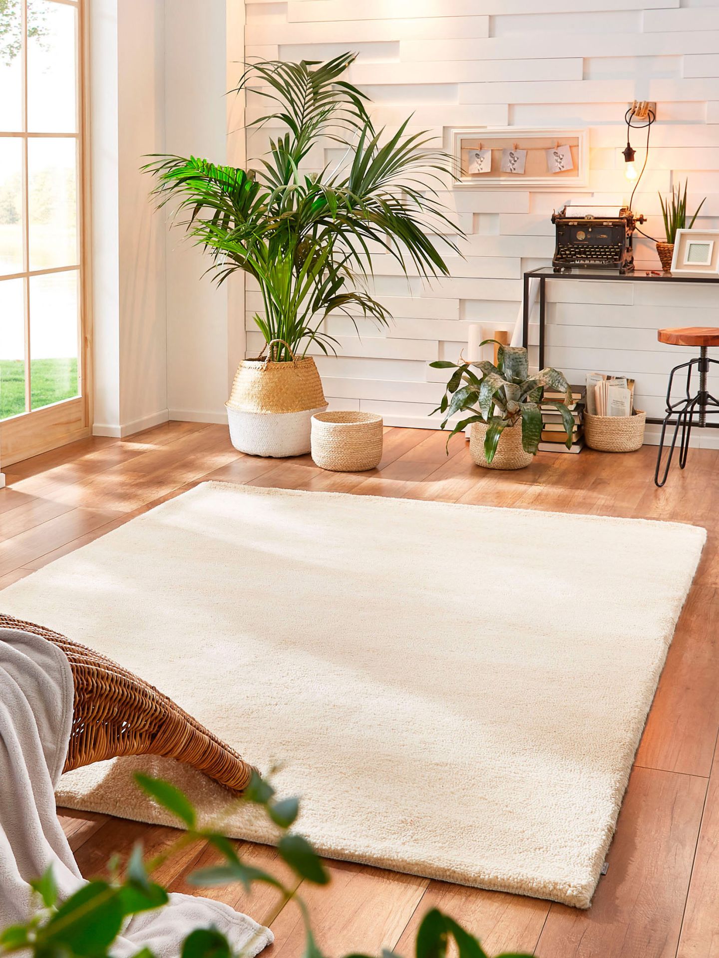 Woll-Teppich von Kibek - Tanger in Creme, 90 x 160 cm