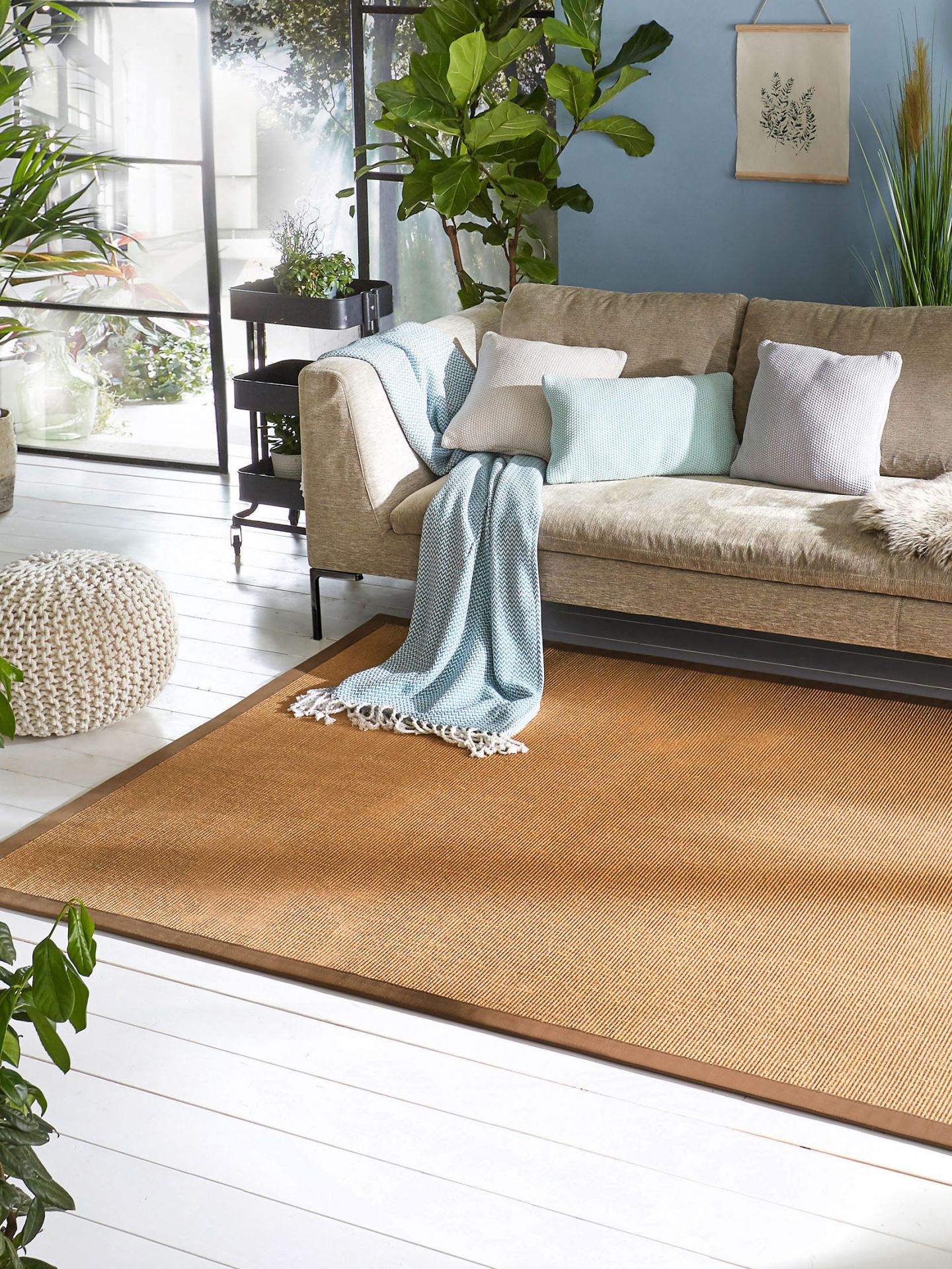 Sisal-Teppich von Kibek - Aruba Nature in Braun, 160 x 230 cm