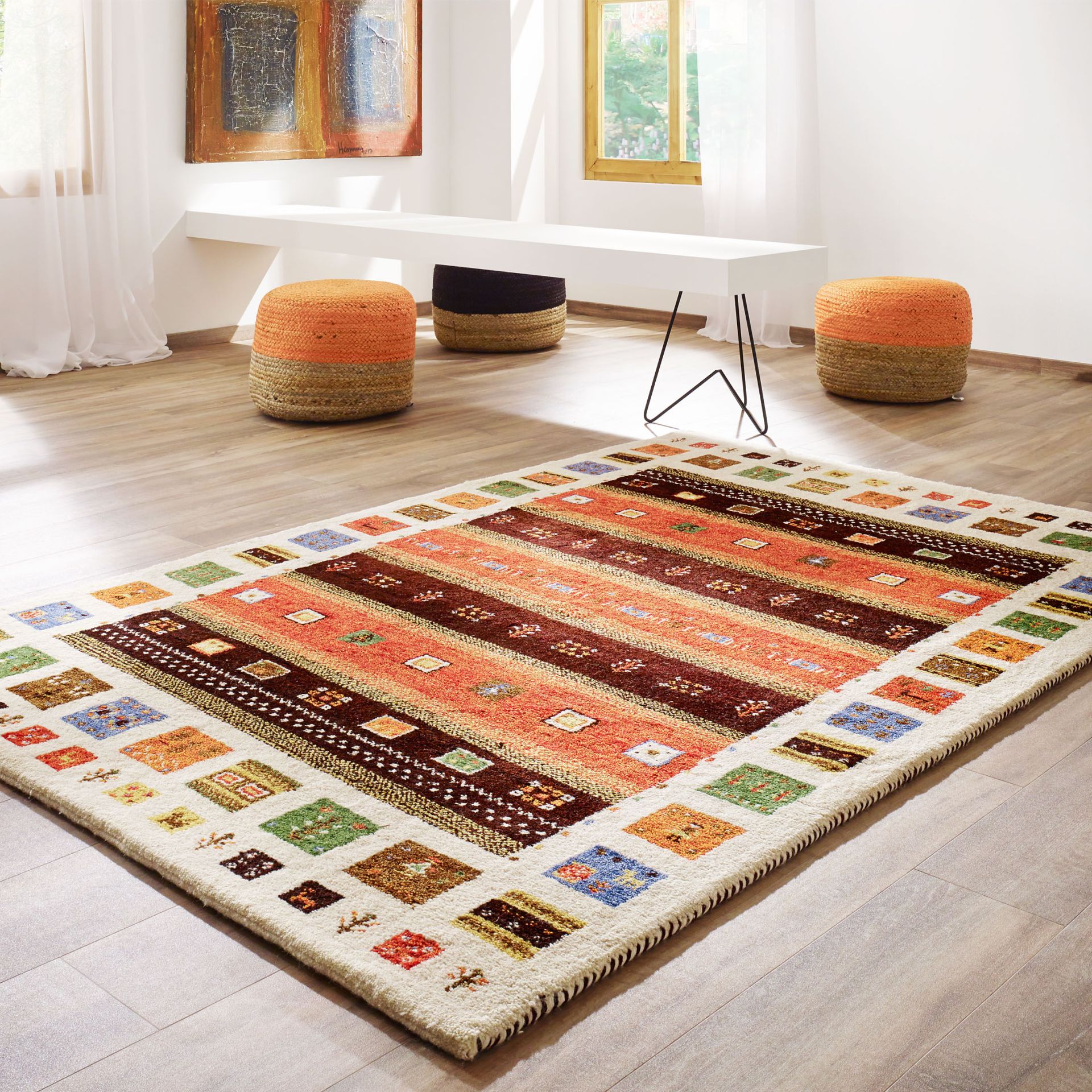 Shirala - Gabbeh-Teppich von Kibek in Multicolor