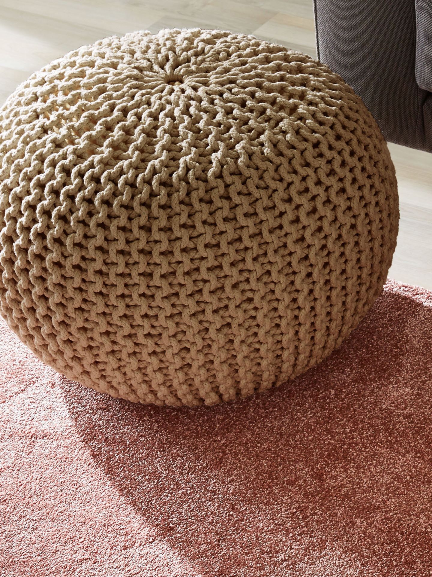 Kiruna - Pouf von Kibek in Beige