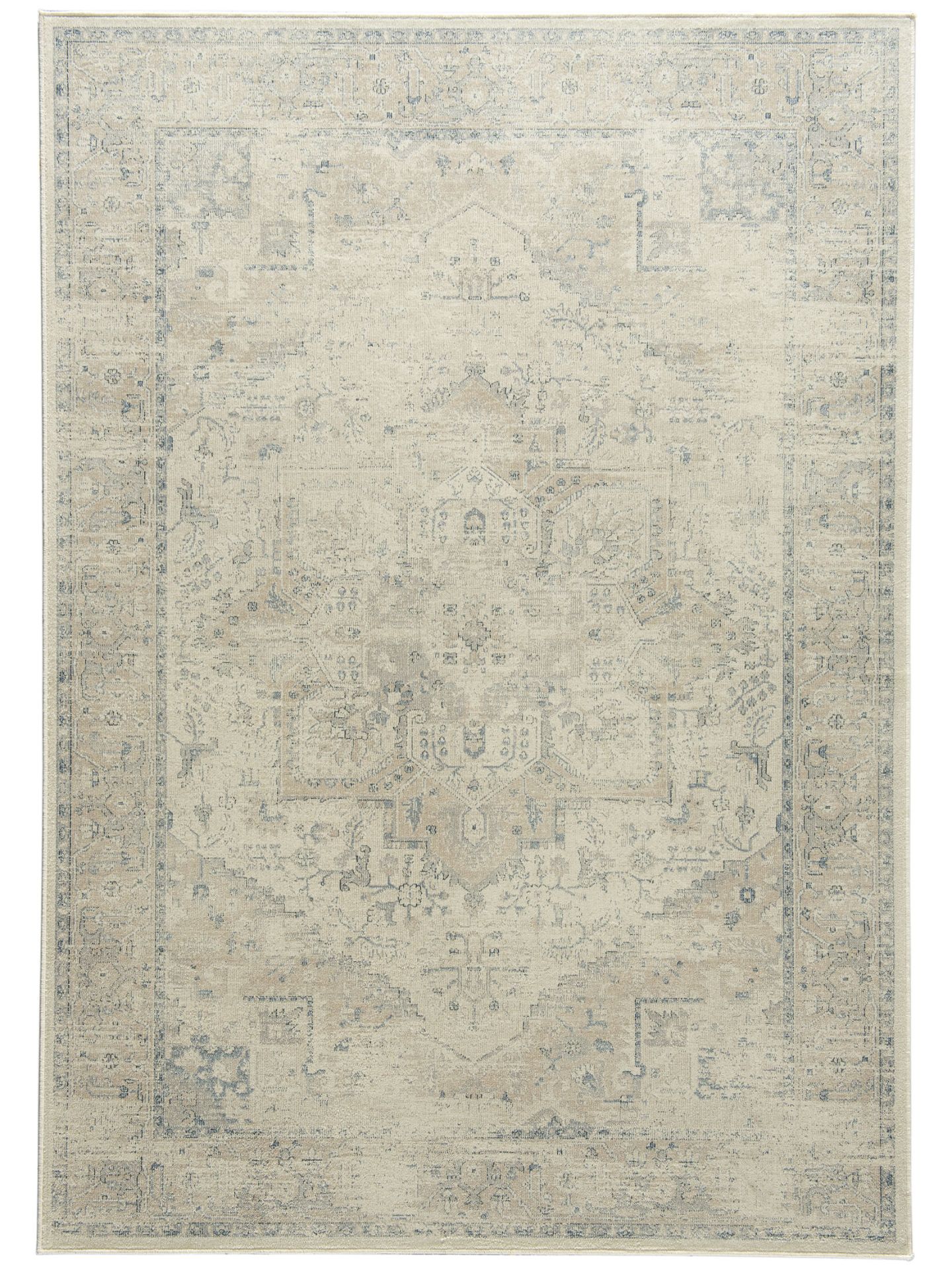 Beshkan | Creme/Blau | ca. 80 x 150 cm | 2195110008