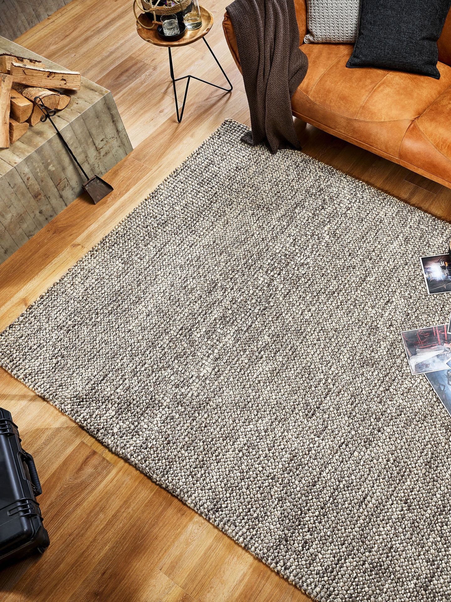 Flachgewebe-Teppich von Kibek - Melhus in Grau, 60 x 90 cm