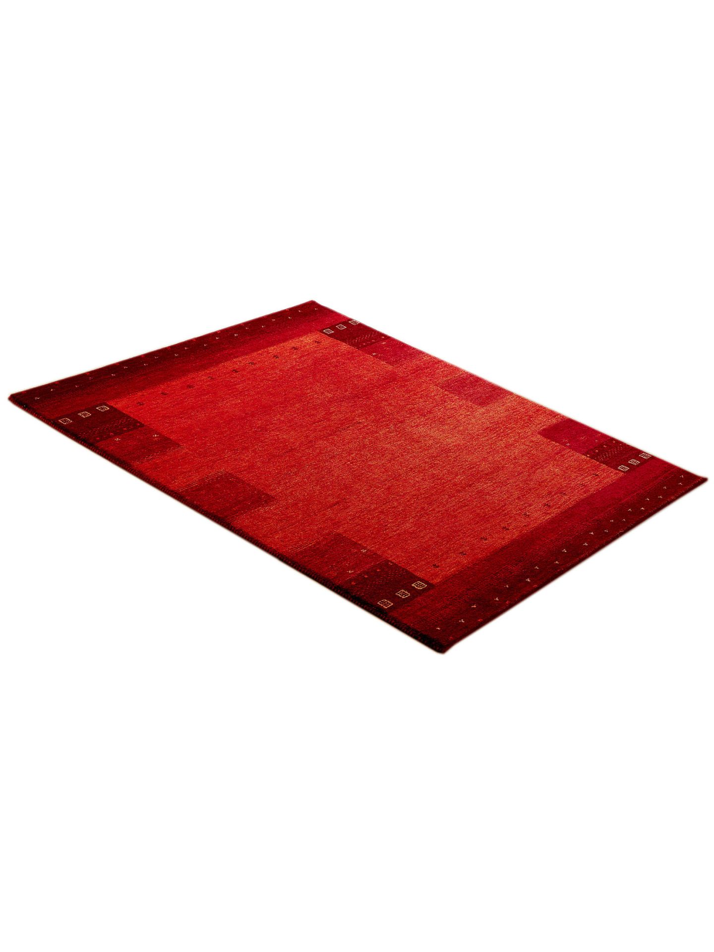 Gabbeh-Teppich von Kibek - Baberu in Rot, 70 x 140 cm